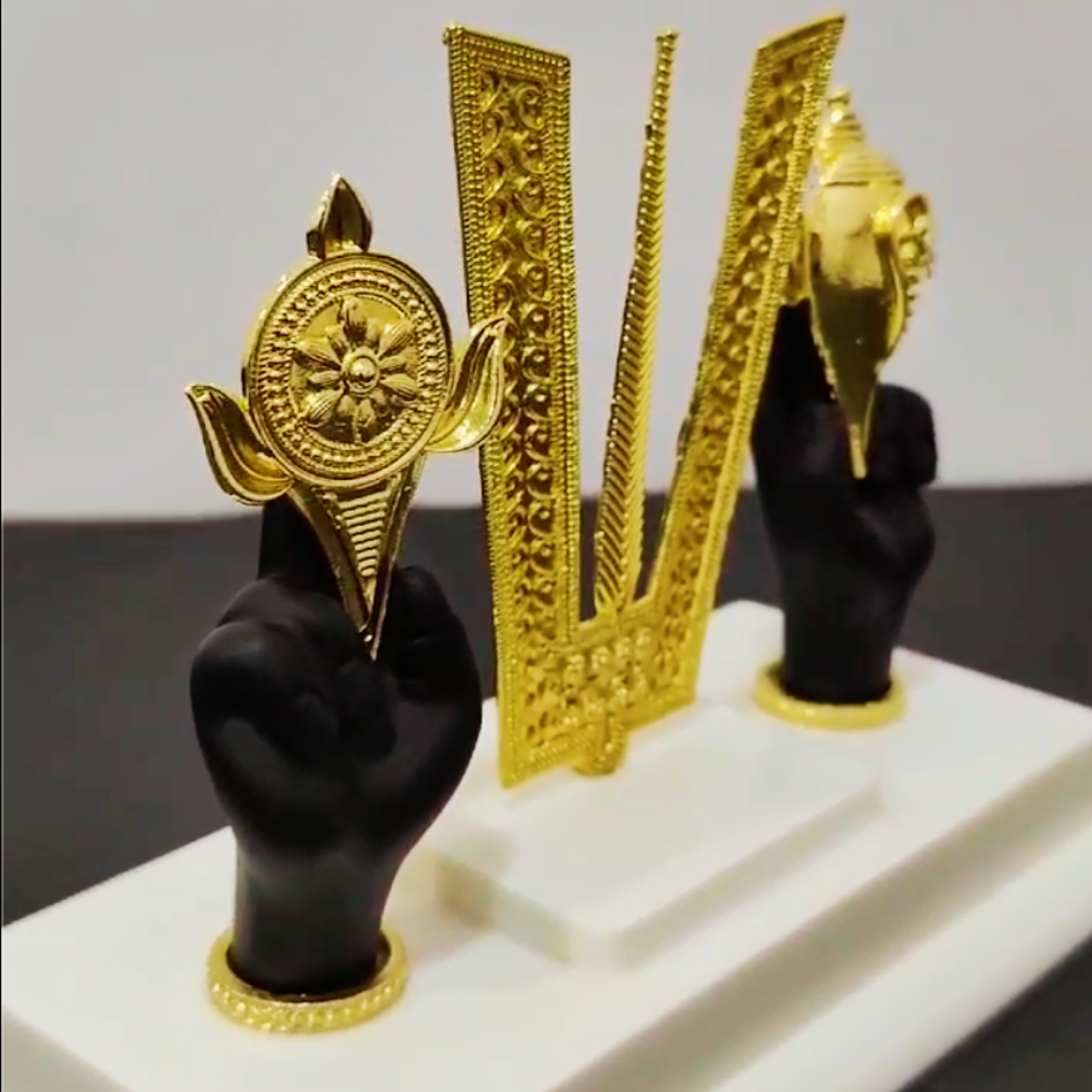 Gold Plated Tirupati Balaji Tilak Chakra – Bhakti Samagri