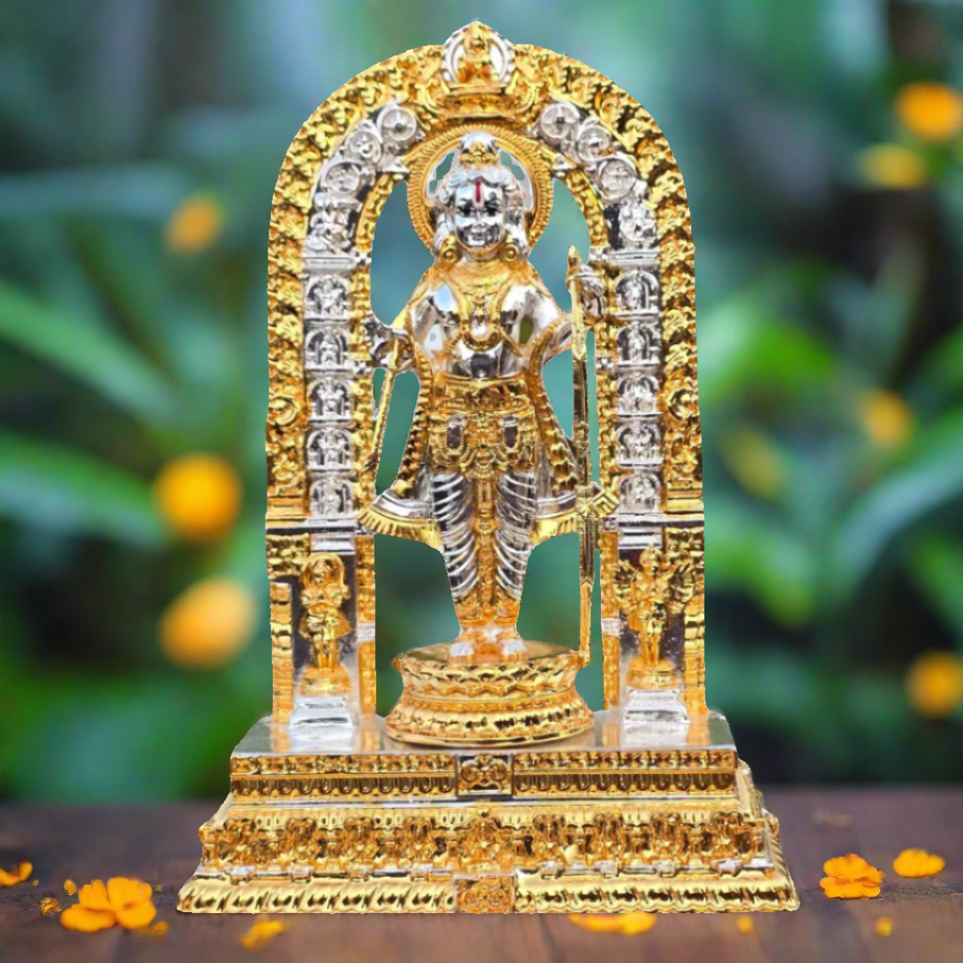 Gold & Silver Plated Shri Ram Lalla Murti – Bhakti Samagri