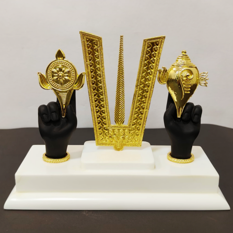 Gold Plated Tirupati Balaji Tilak Chakra – Bhakti Samagri