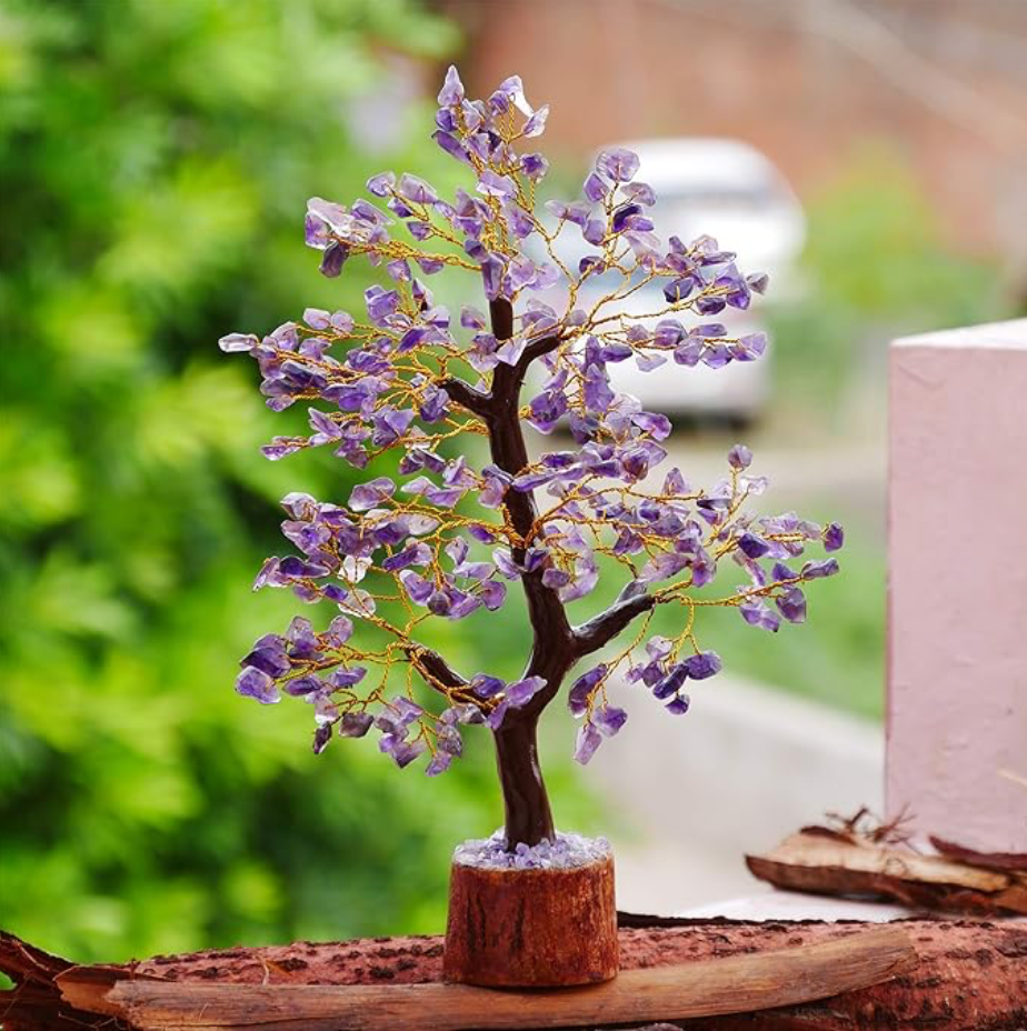 Amethyst Crystal Stone Tree – Bhakti Samagri